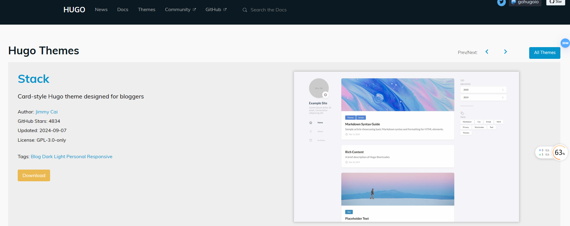 使用Hugo+Github搭建个人博客